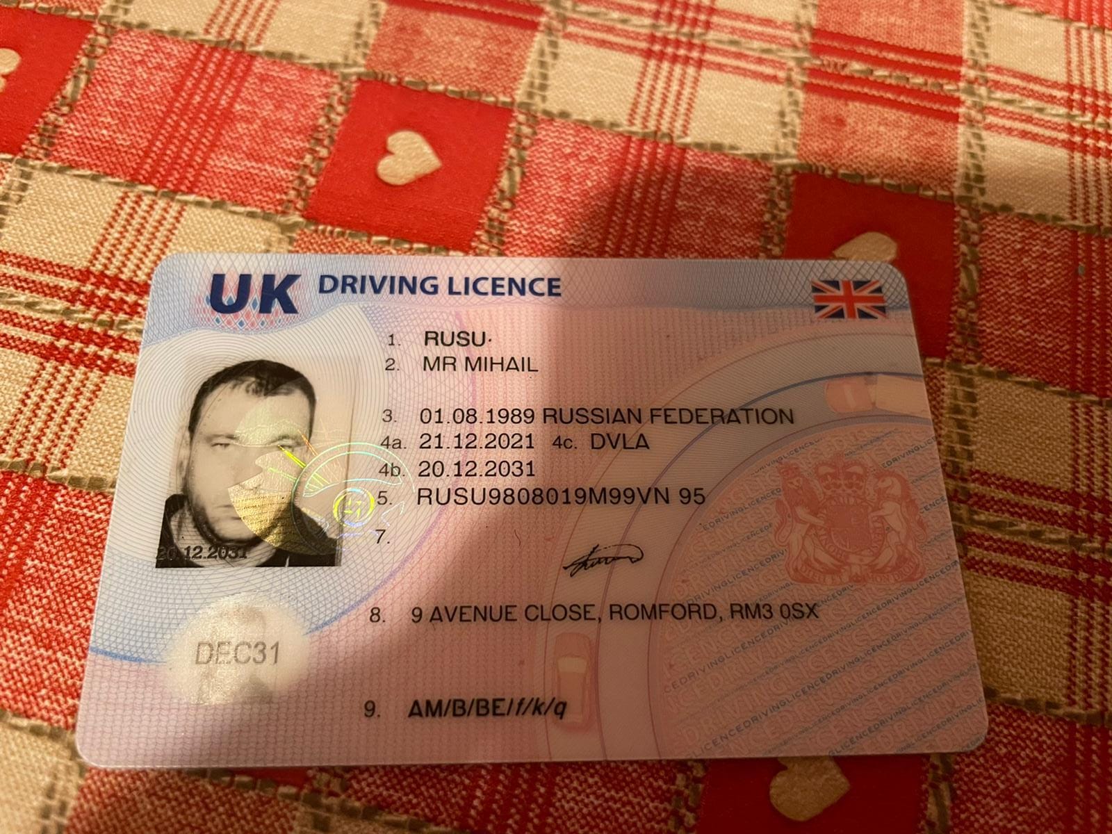 DRIVING LICENCE ~Driver and Vehicle Licensing Agency DVLA