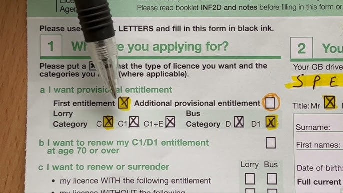 D2 application form dvla, Driver and Vehicle Licensing